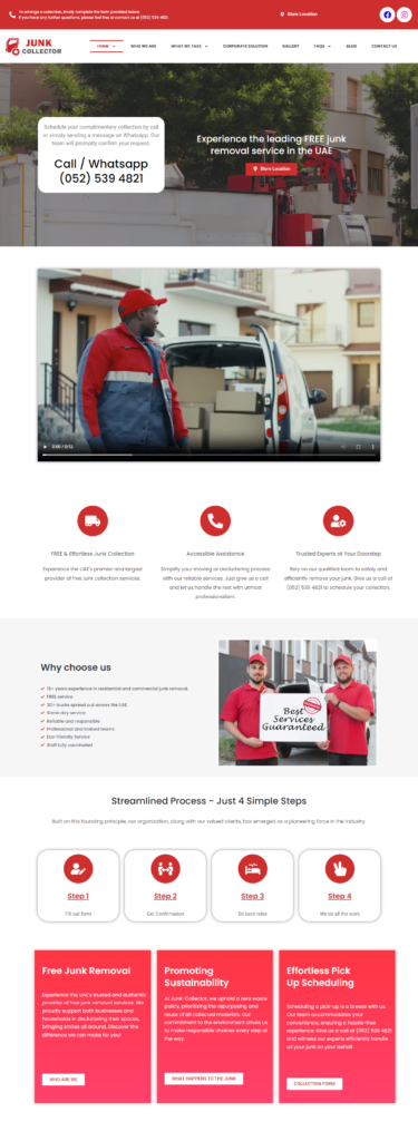 Junk Collector UAE Website - Tech Outsource